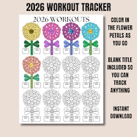 2024 Workout Tracker Coloring Sheet: Hexagon Fitness Calendar (digital ...