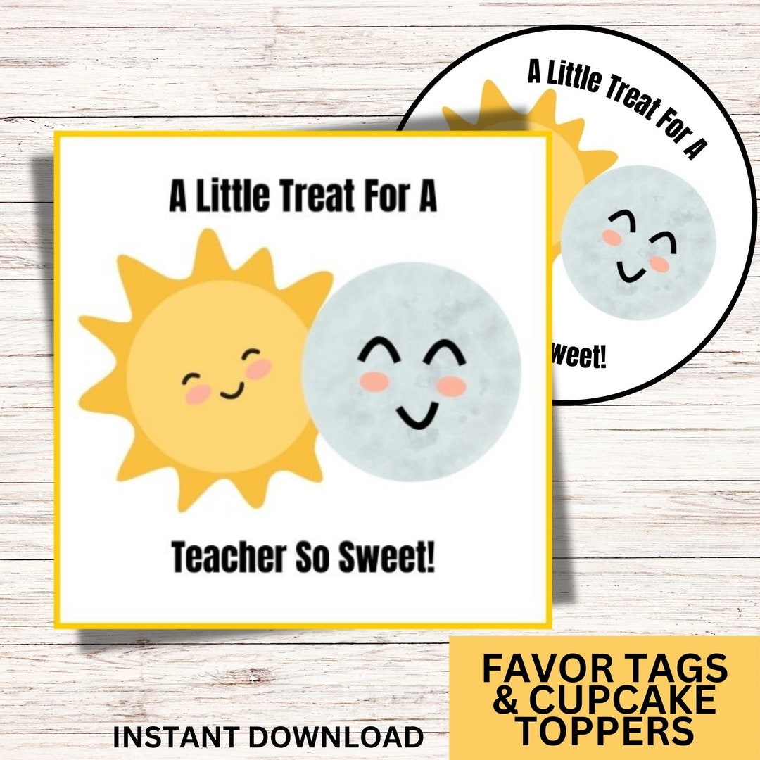 Teacher Treat Tag, A Little Treat for A Teacher so Sweet Tag, Teacher ...