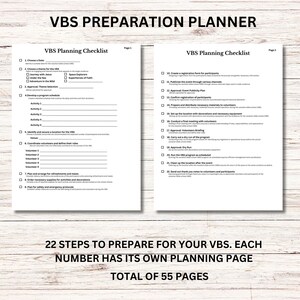 VBS Planner Printable Bundle: Church Event Organizer (digital Download ...
