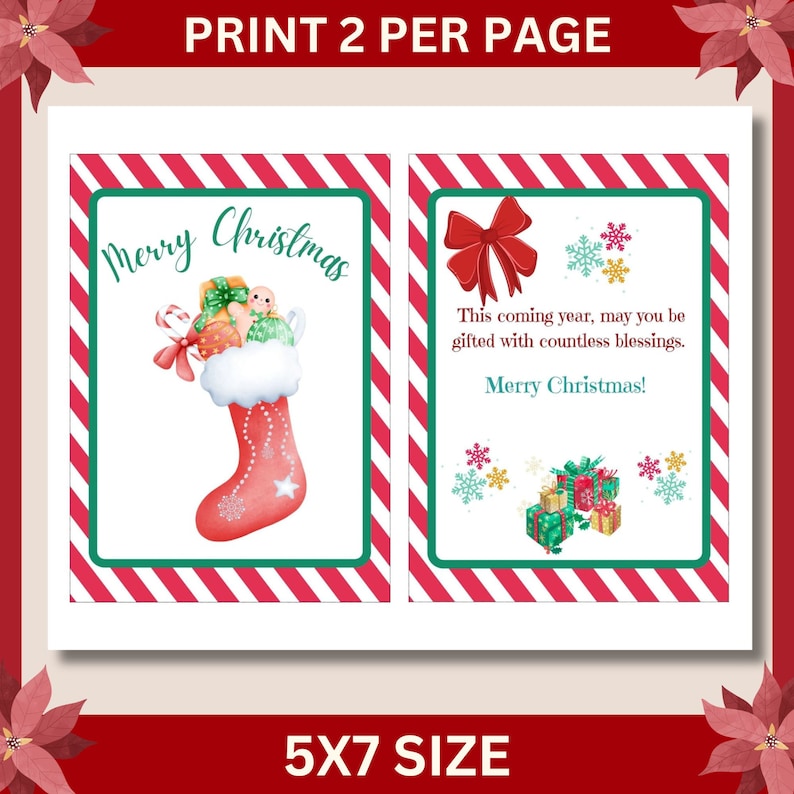 Christmas Gift Card Book, Printable Christmas Gift for Kids, Christmas ...