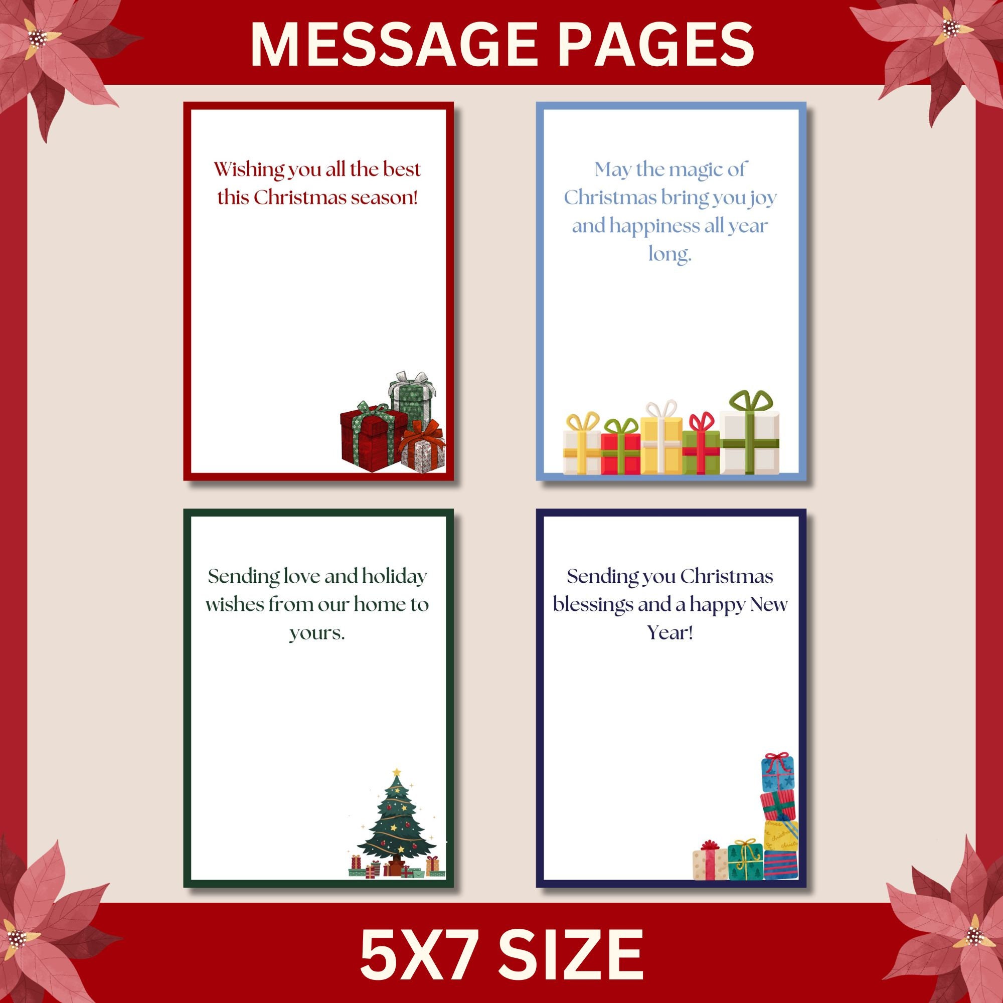 Christmas Gift Card Book, Printable Christmas Gift for Kids, Christmas ...