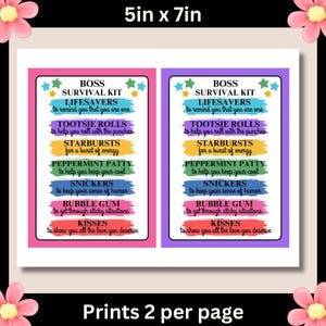 Boss Survival Kit, Boss Appreciation, Boss Day Gift Tags, Boss Thank ...