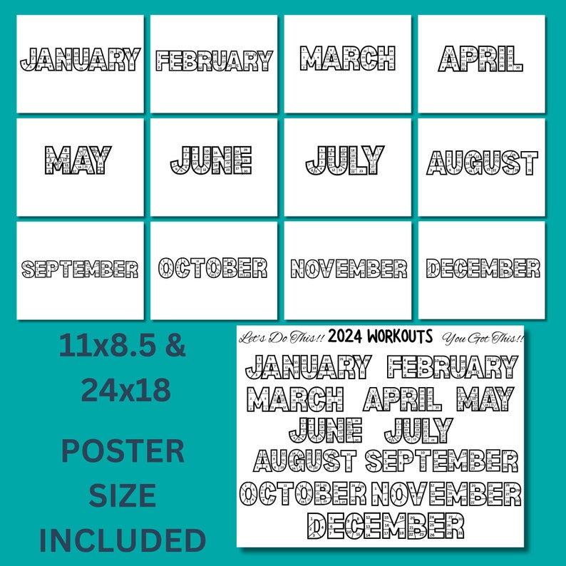 2024 Workout Tracker Color, Digital Workout Tracker, Fitness Tracker ...