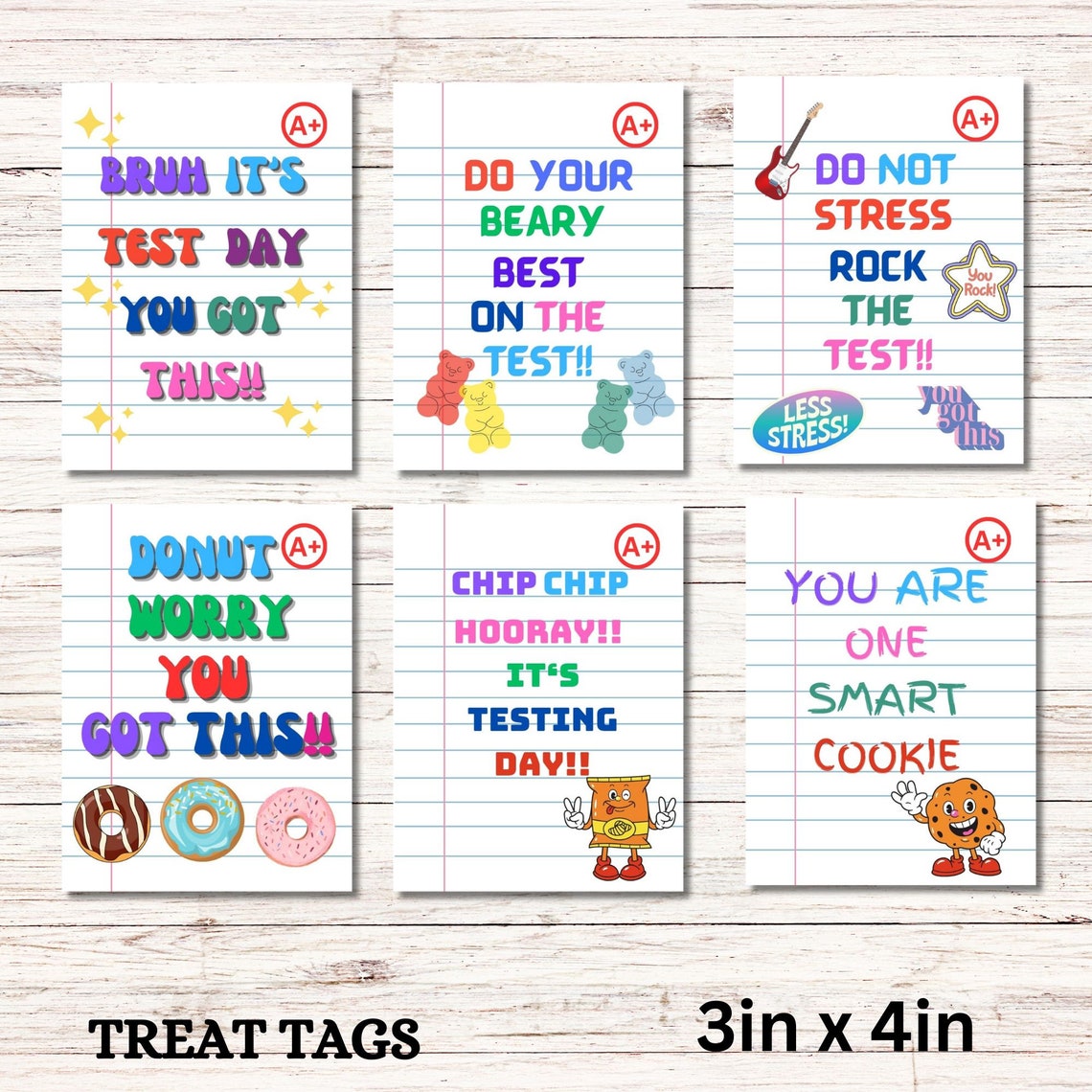 STAAR Testing Day Snack Tag Printable Classroom Treat Tag, Test ...