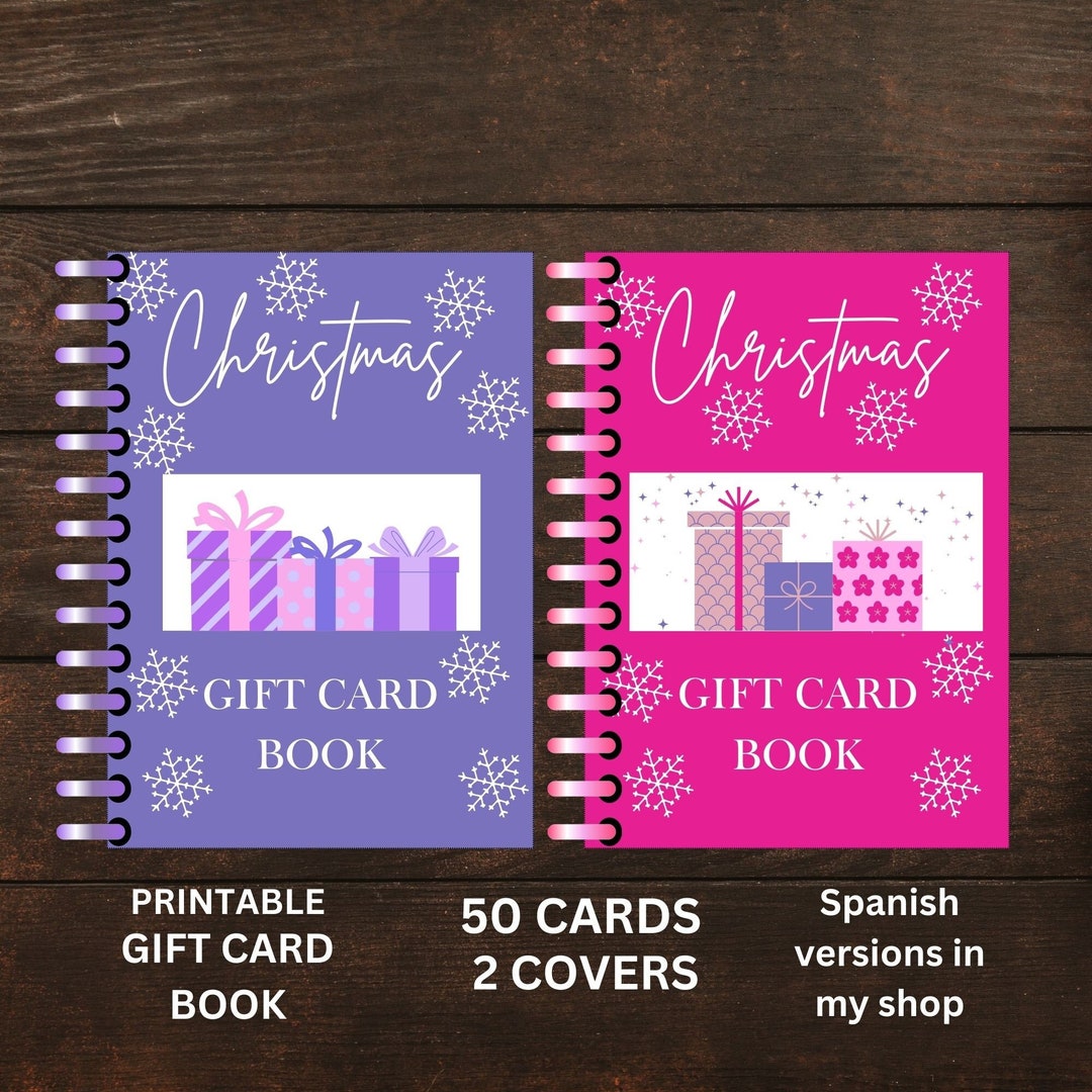Christmas Gift Card Book Printable Christmas Gift For Kids Christmas 