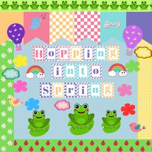 Spring Bulletin Board Kit Printable, April Bulletin Board, Spring ...