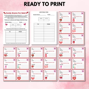 Editable Valentines Day Candy Gram Printable, Lollipop Candy Gram for ...