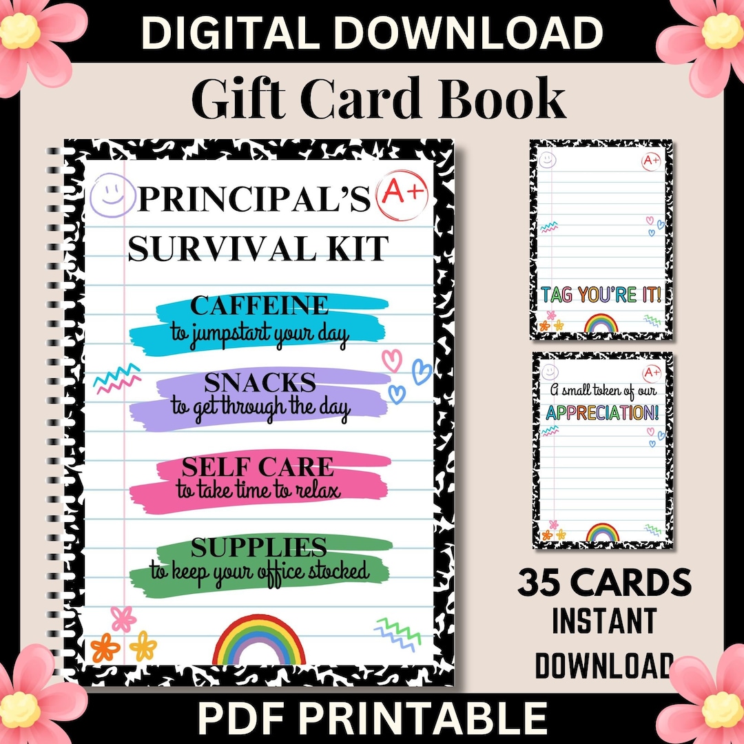 Principal Survival Kit Gift Card Book: Appreciation Gift (digital ...
