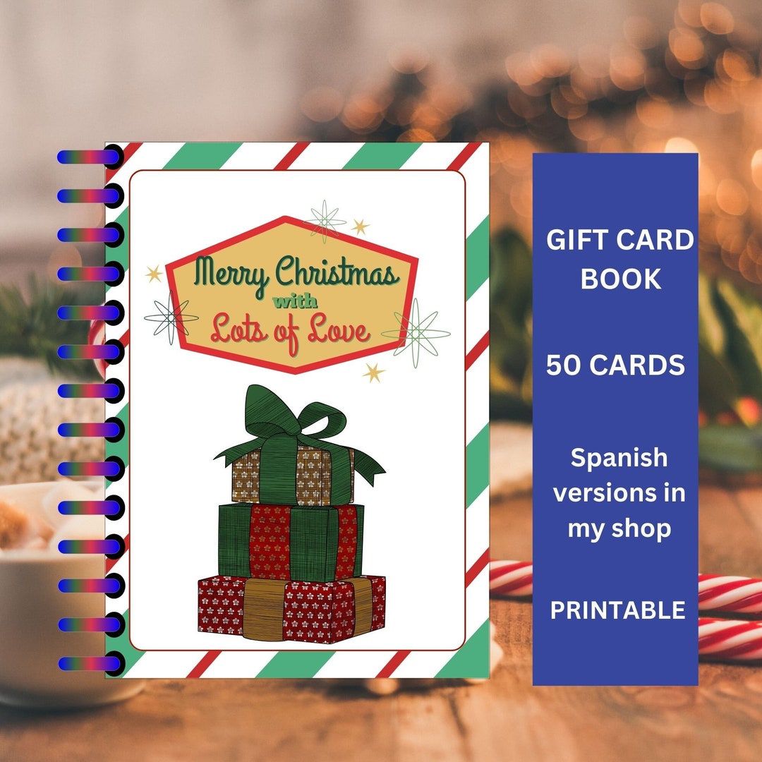 Christmas Gift Card Album Printable Christmas Gift for Kids, Christmas ...