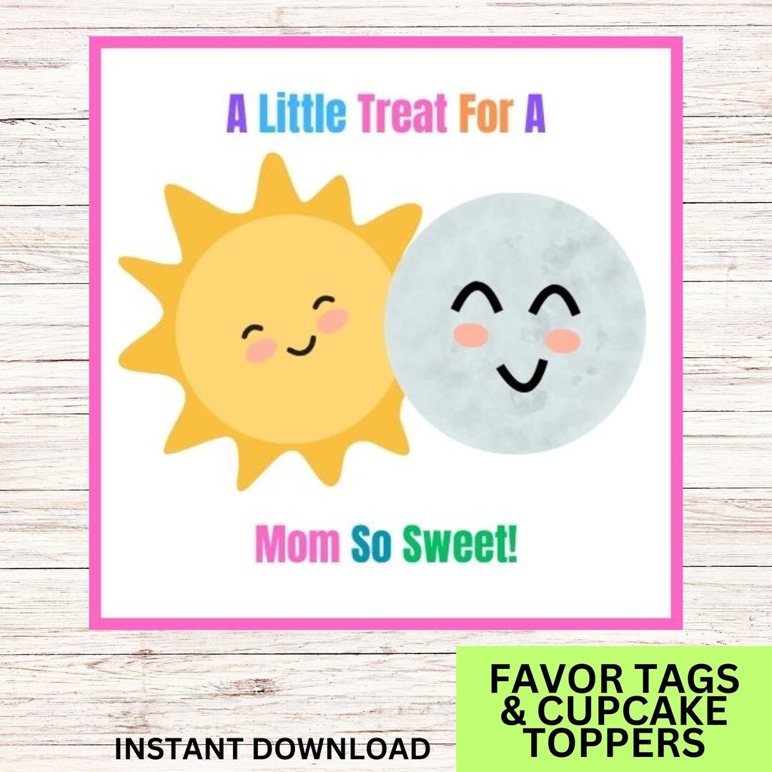 Mothers Day Gift Tag, Mother’s Day Hang Tag, Mothers Day Cupcake ...