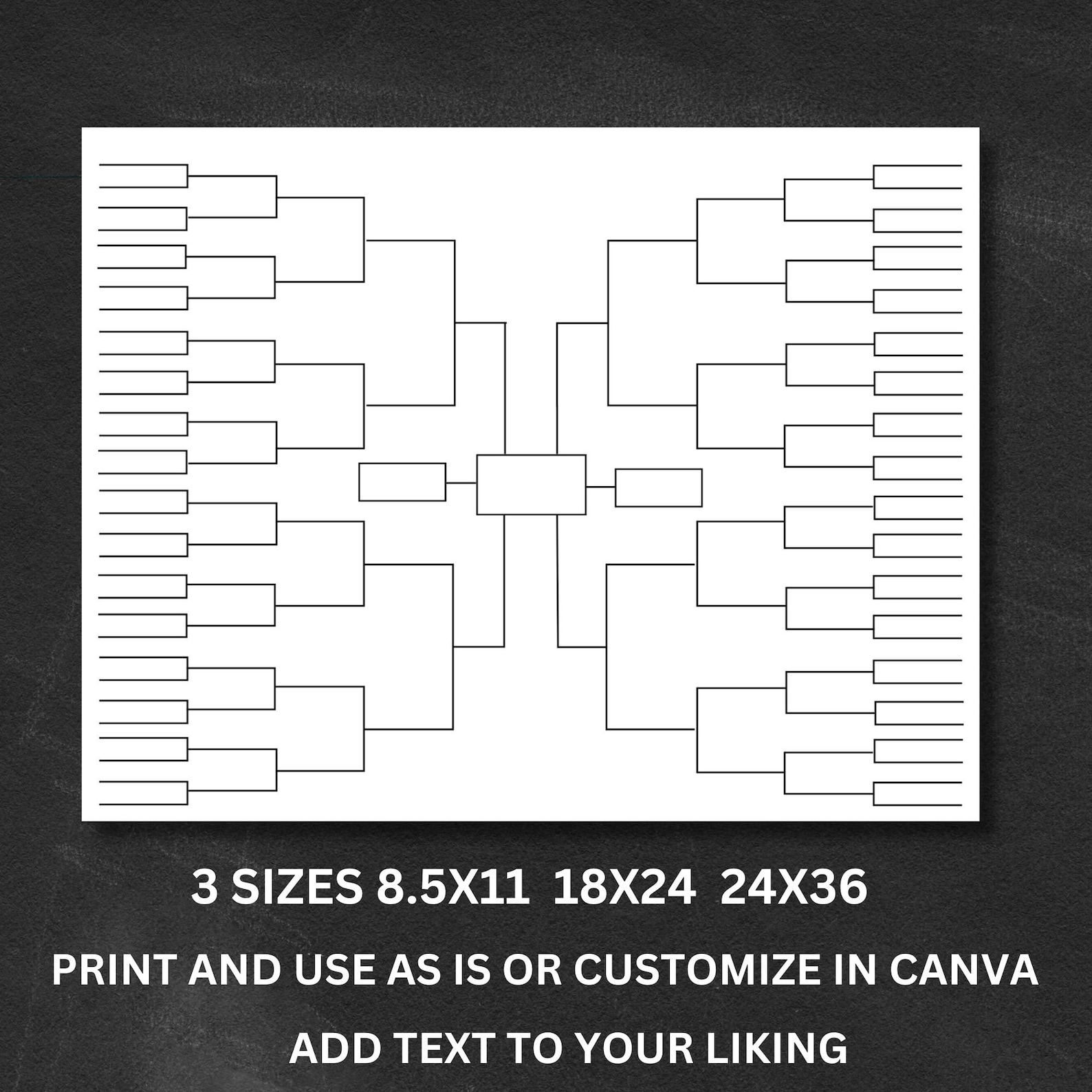 Tournament Bracket Template Bundle Editable, Sports Bracket Printable ...
