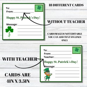 Editable St Patricks Day Candy Gram Printable, Lollipop Candy Gram for ...