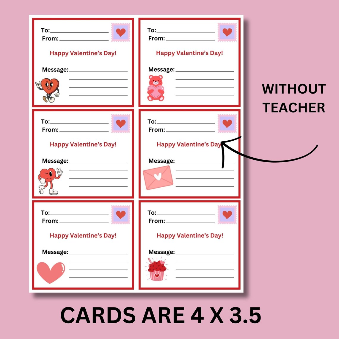 Editable Valentines Day Candy Gram Printable, Lollipop Candy Gram for ...