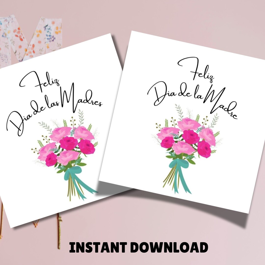 Mothers Day Gift Tag, Square Tag, Feliz Dia De Las Madres Tarjeta ...