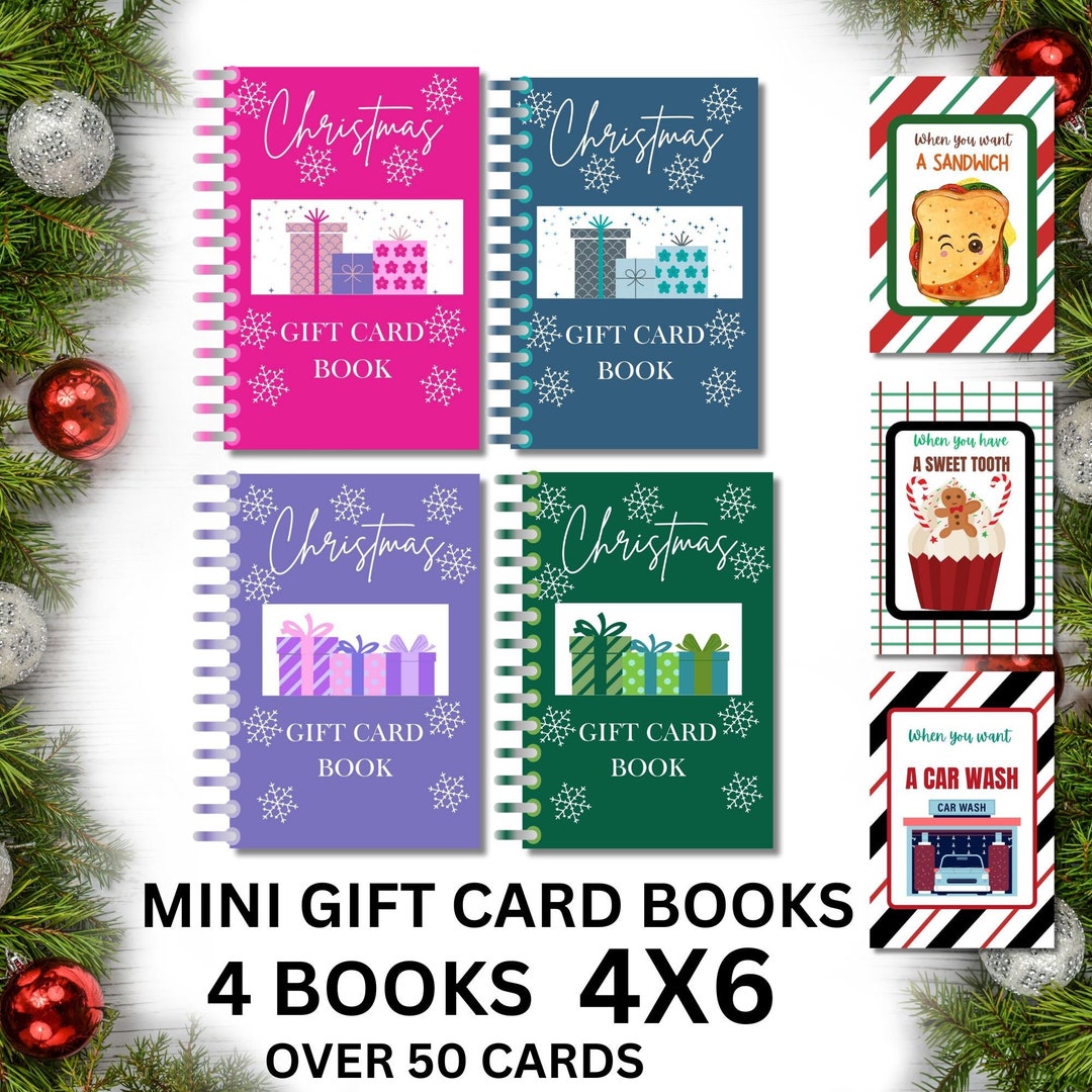 Christmas Gift Card Book, Printable Christmas Gift for Kids, Christmas ...