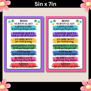 Boss Survival Kit, Boss Appreciation, Boss Day Gift Tags, Boss Thank ...