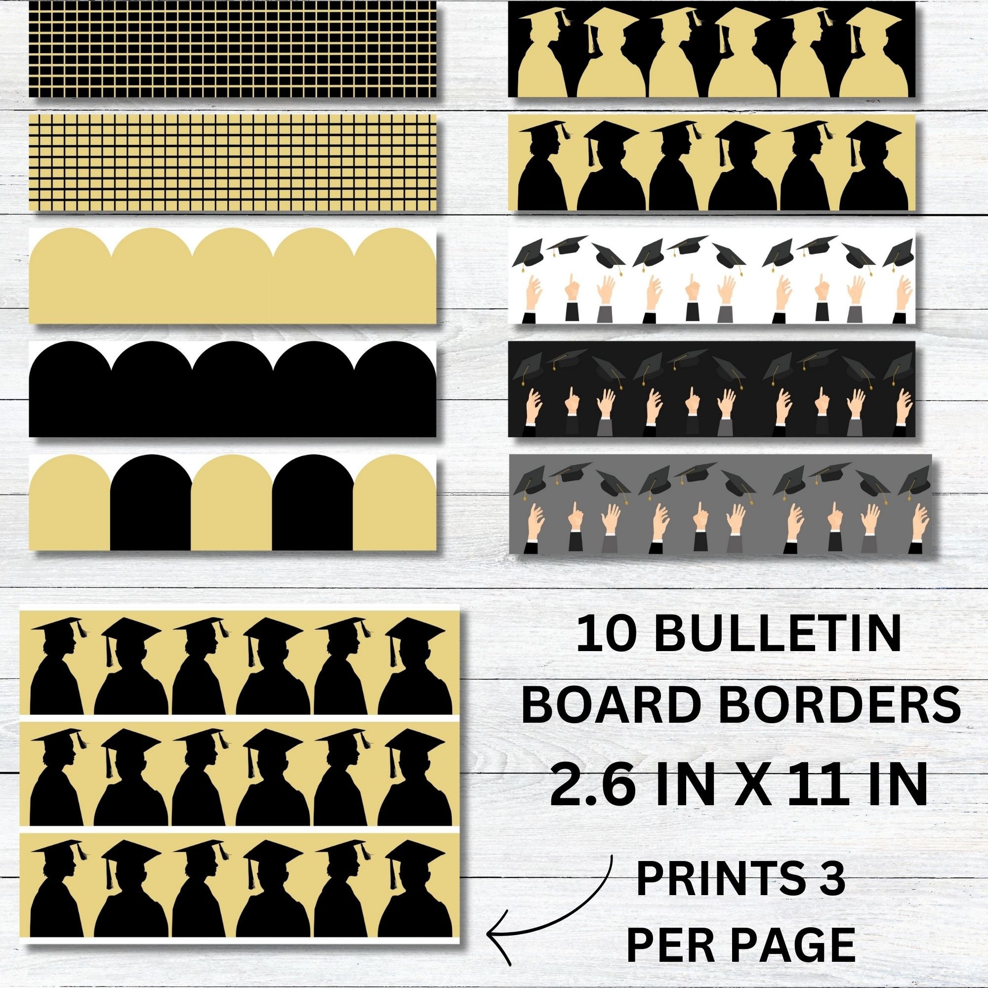 Graduation Bulletin Board Kit Printable, May Bulletin Board, Spring ...