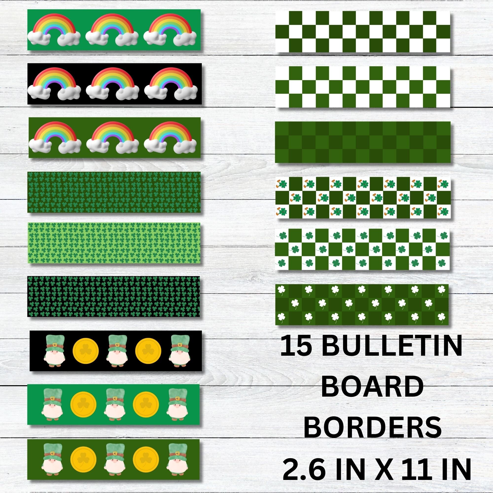St Patricks Day Bulletin Board Kit Printable Editable, St Patricks Day ...