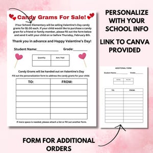 Editable Valentines Day Candy Gram Printable, Lollipop Candy Gram for ...