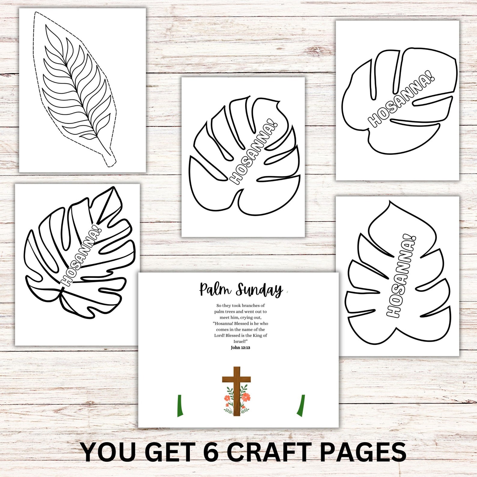 Palm Sunday Craft Activity Bundle, Hosanna Palm Sunday Handprint Art ...
