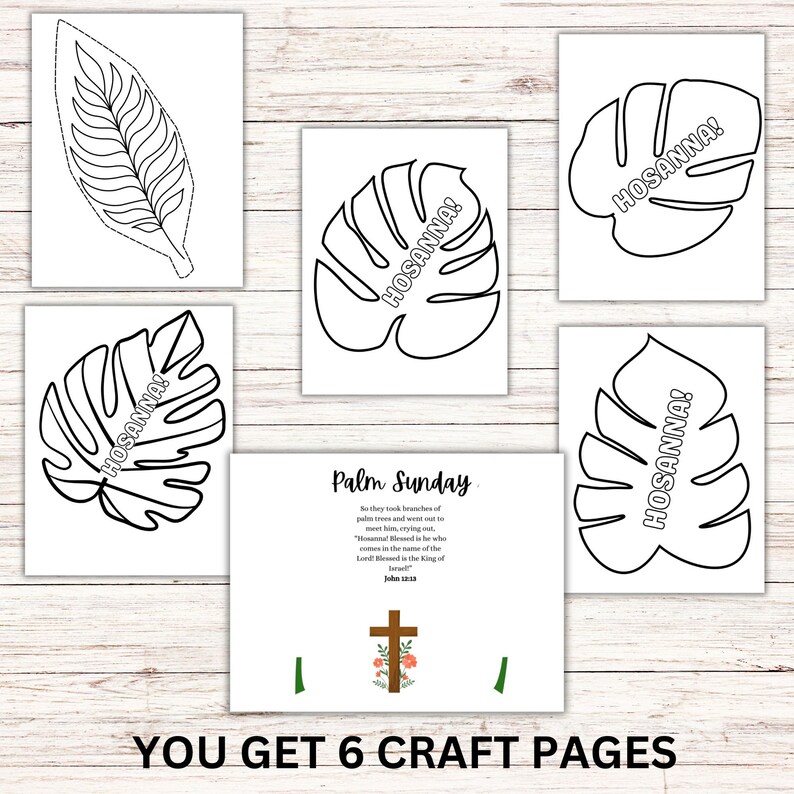 Palm Sunday Craft Activity Bundle, Hosanna Palm Sunday Handprint Art ...