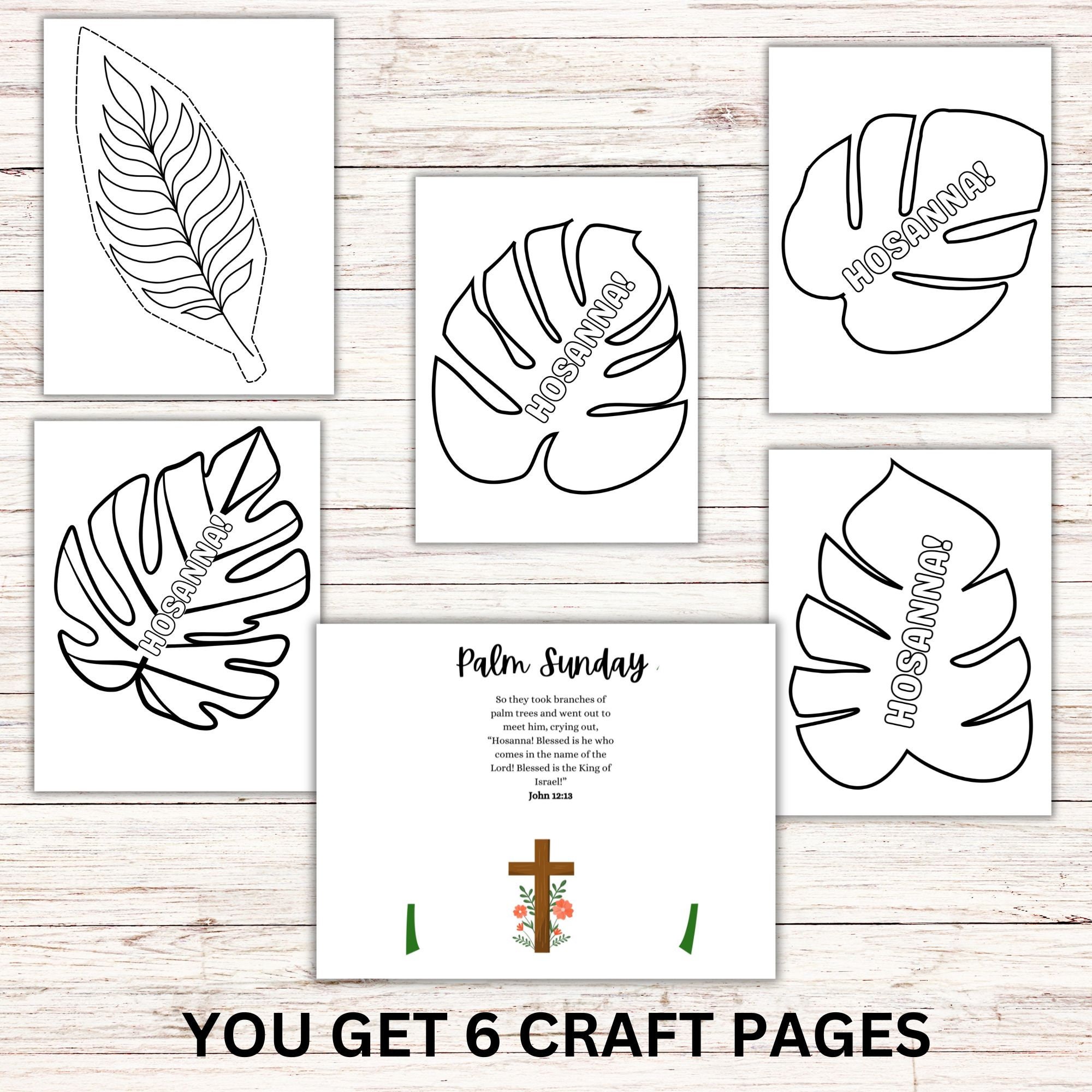 Palm Sunday Craft Activity Bundle, Hosanna Palm Sunday Handprint Art ...