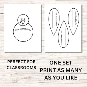 Thankful Turkey Printable, Thankful Turkey, I Am Thankful For, I Am ...