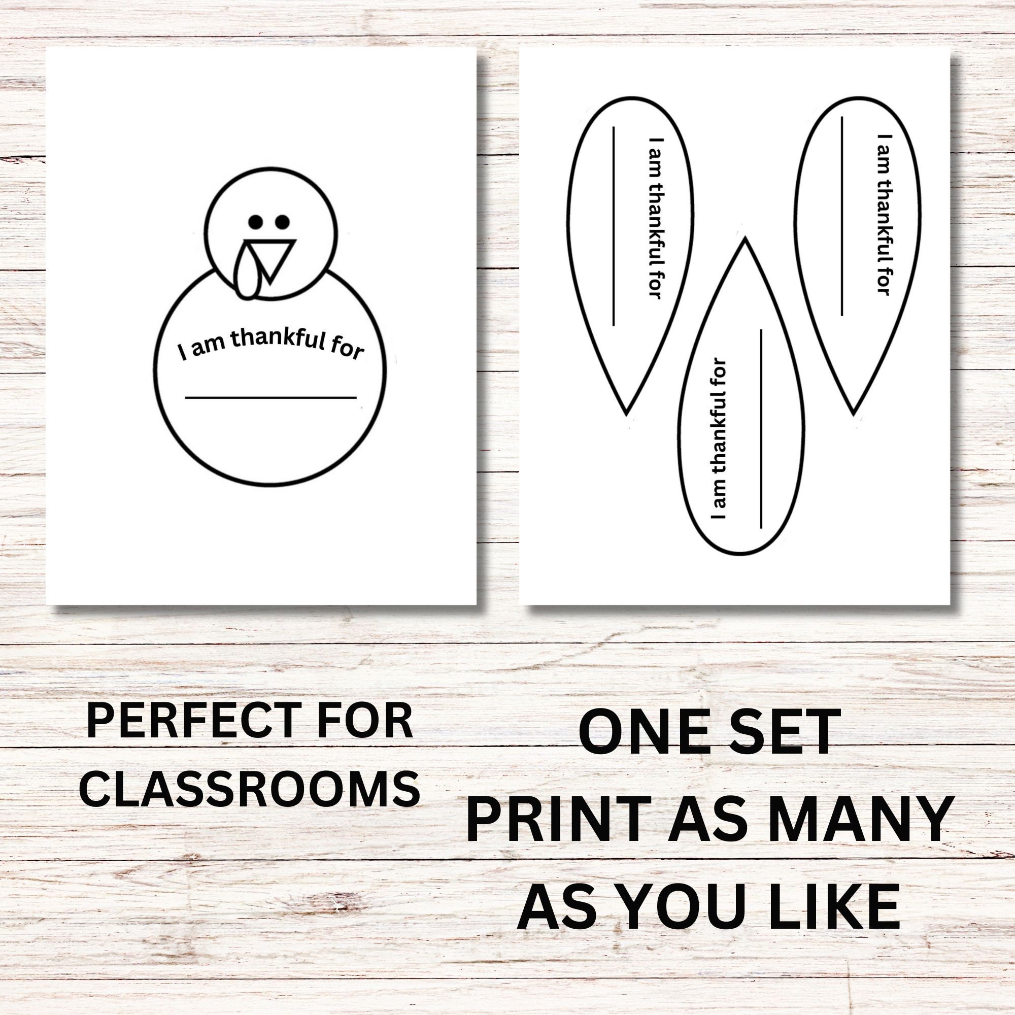 Thankful Turkey Printable, Thankful Turkey, I Am Thankful For, I Am ...