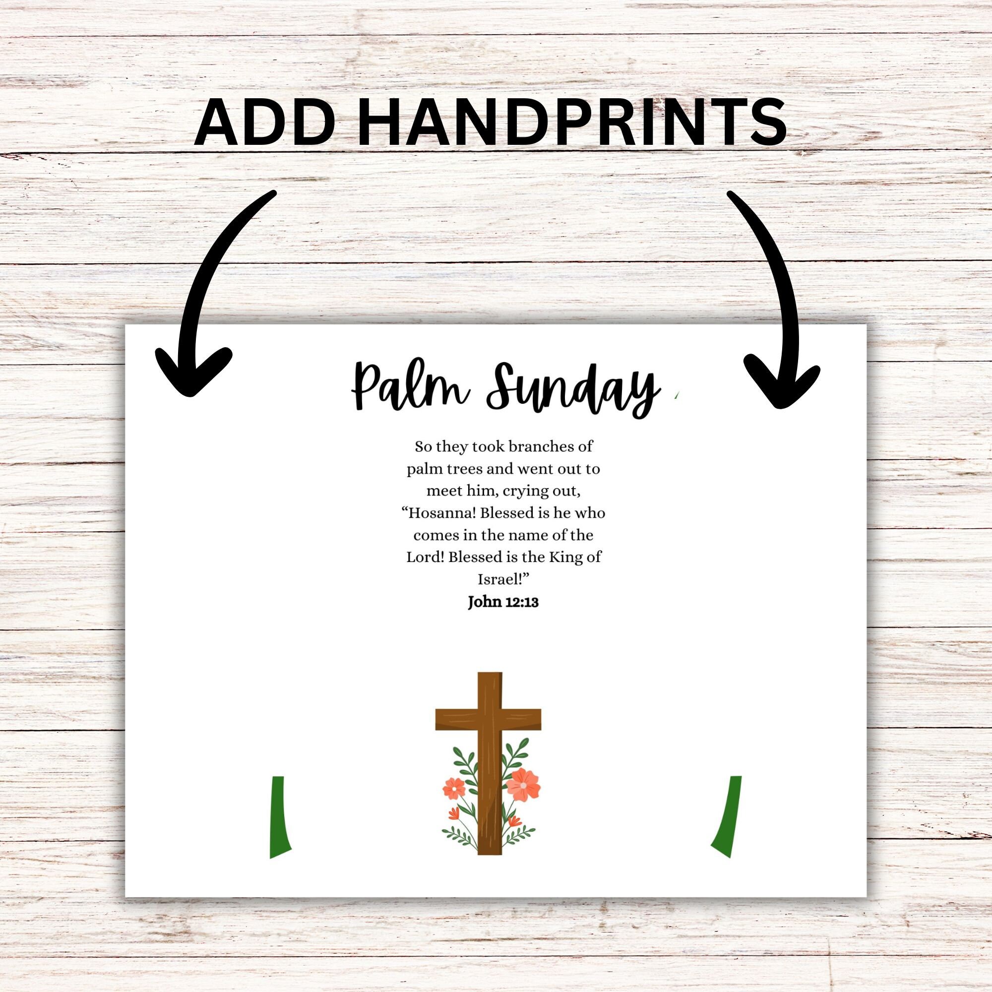 Palm Sunday Craft Activity Bundle, Hosanna Palm Sunday Handprint Art ...