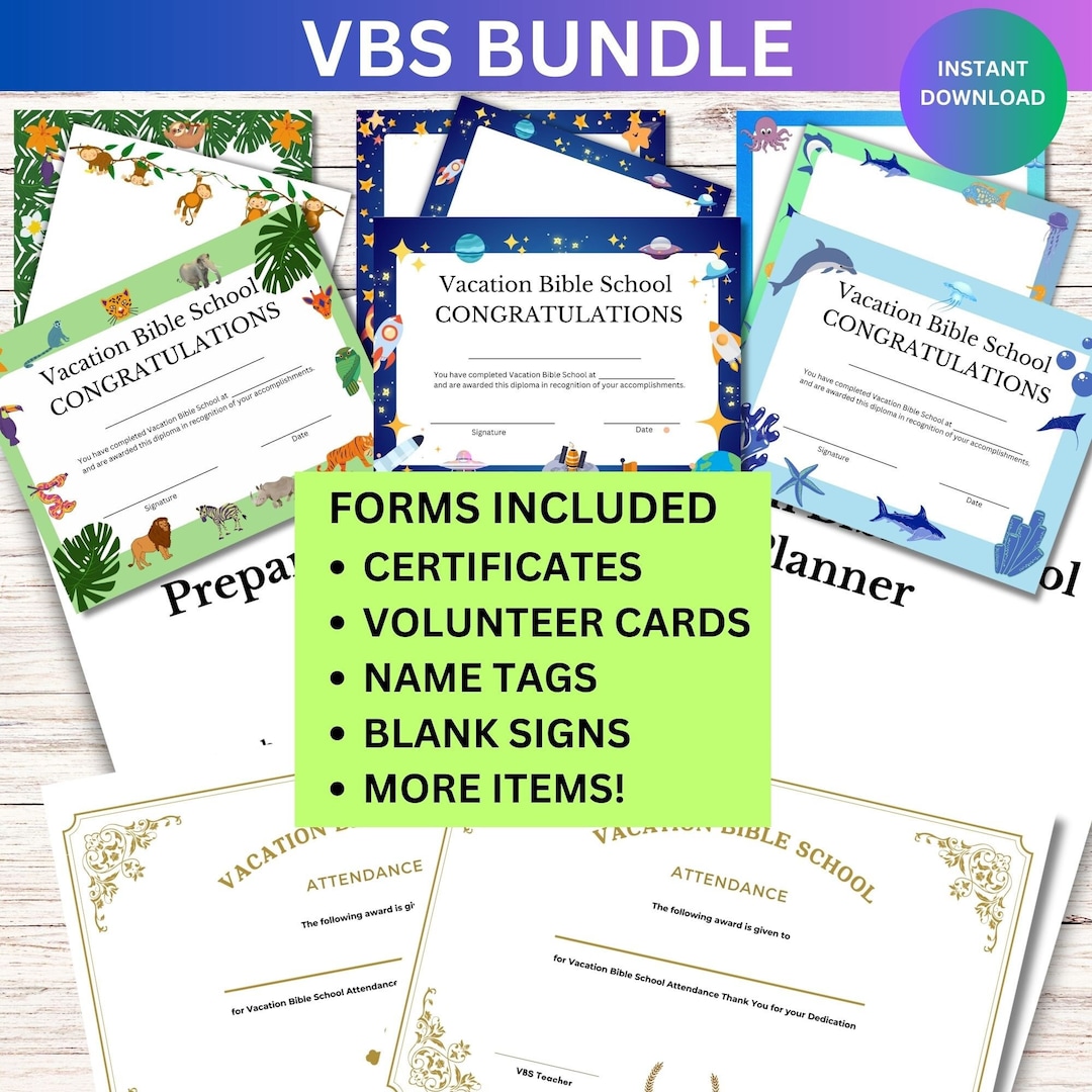 VBS Planner Printable Bundle: Church Event Organizer (digital Download ...