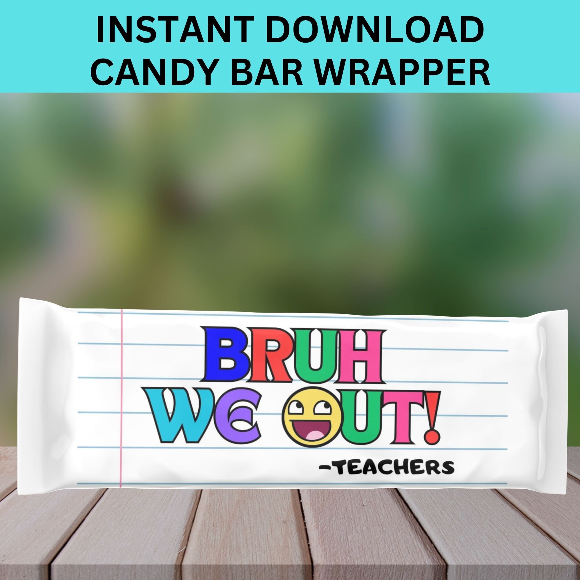Teacher Thank You Chocolate Bar Wrapper, Chocolate Candy Bar Wrapper ...