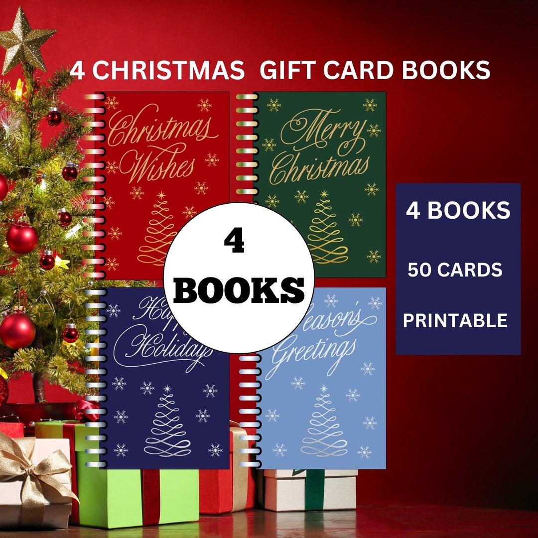 Christmas Gift Card Book, Printable Christmas Gift for Kids, Christmas ...