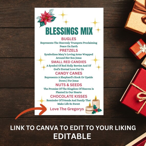 Christmas Blessings Mix Printable How To Make Blessing Mix