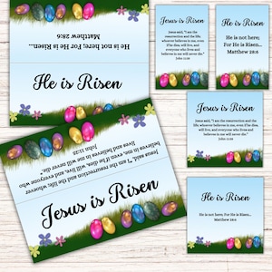 Jesus is Risen Easter Printable, He is Risen Treat Bag Topper, Jesus is ...