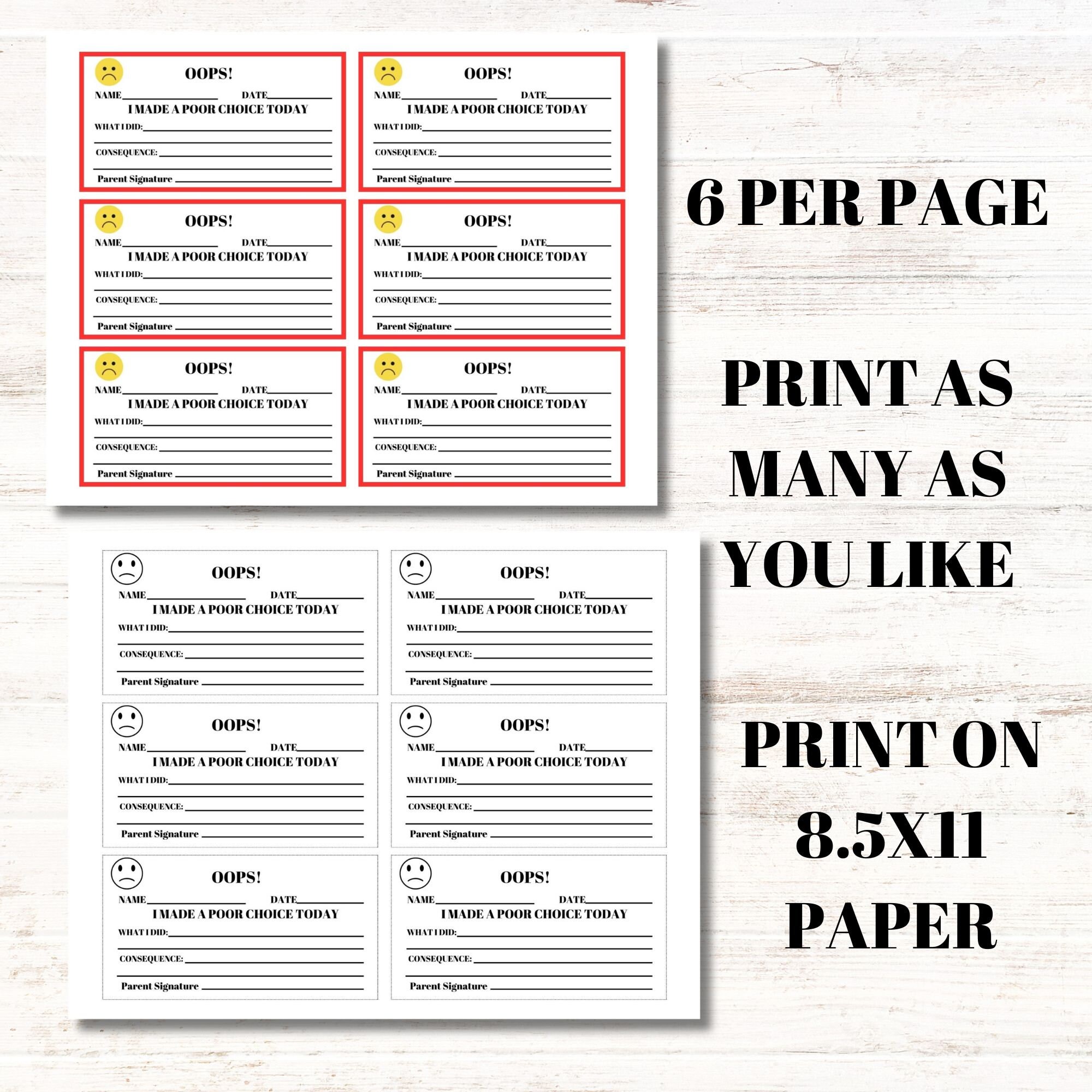 Behavior Coupon Note for Kids Printable, Kids Behavior Coupon, Teacher ...