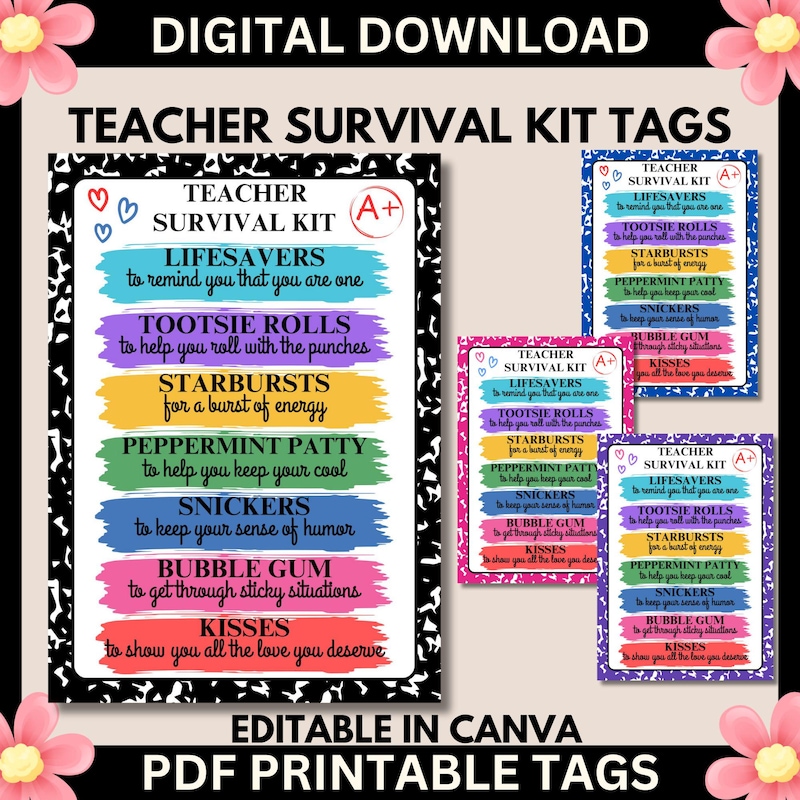 Teacher Survival Kit - Etsy