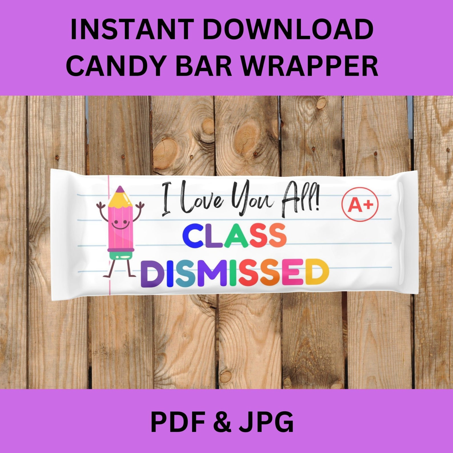 Teacher Thank You Chocolate Bar Wrapper, Chocolate Candy Bar Wrapper ...