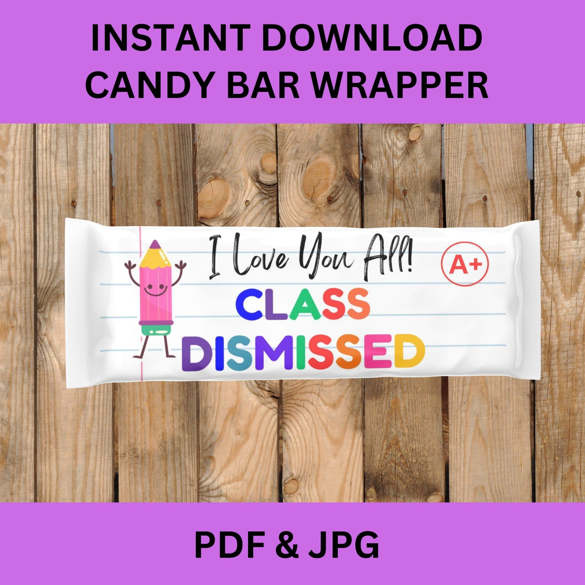 Teacher Thank You Chocolate Bar Wrapper, Chocolate Candy Bar Wrapper ...