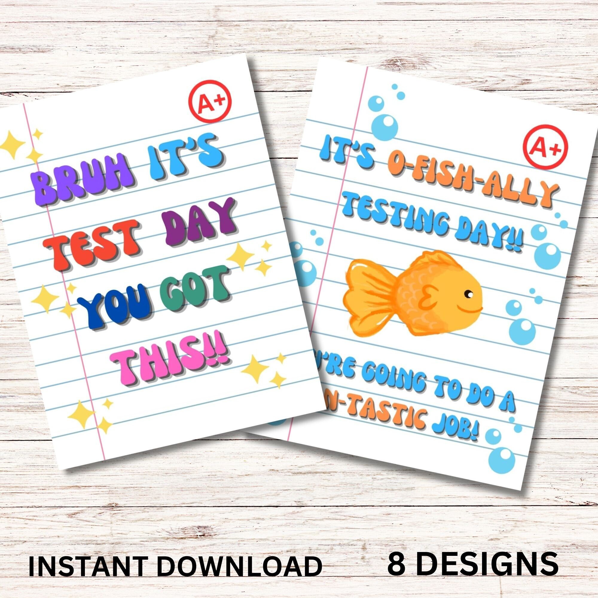 Testing Day Snack Tag Printable Classroom Treat Tag, STAAR Test ...