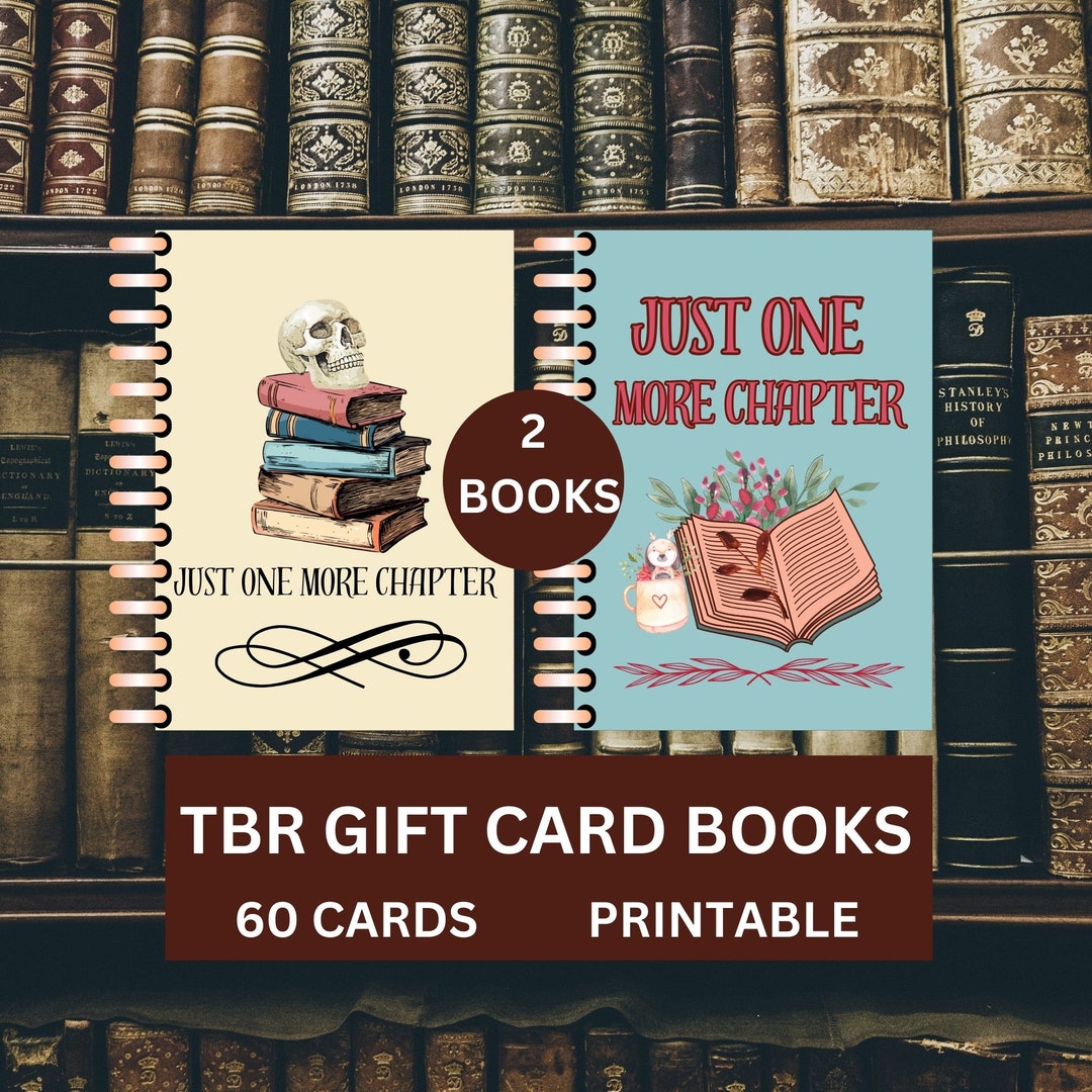 Bookish Gifts Printable Gift Card Book, Printable Christmas Gift Card ...