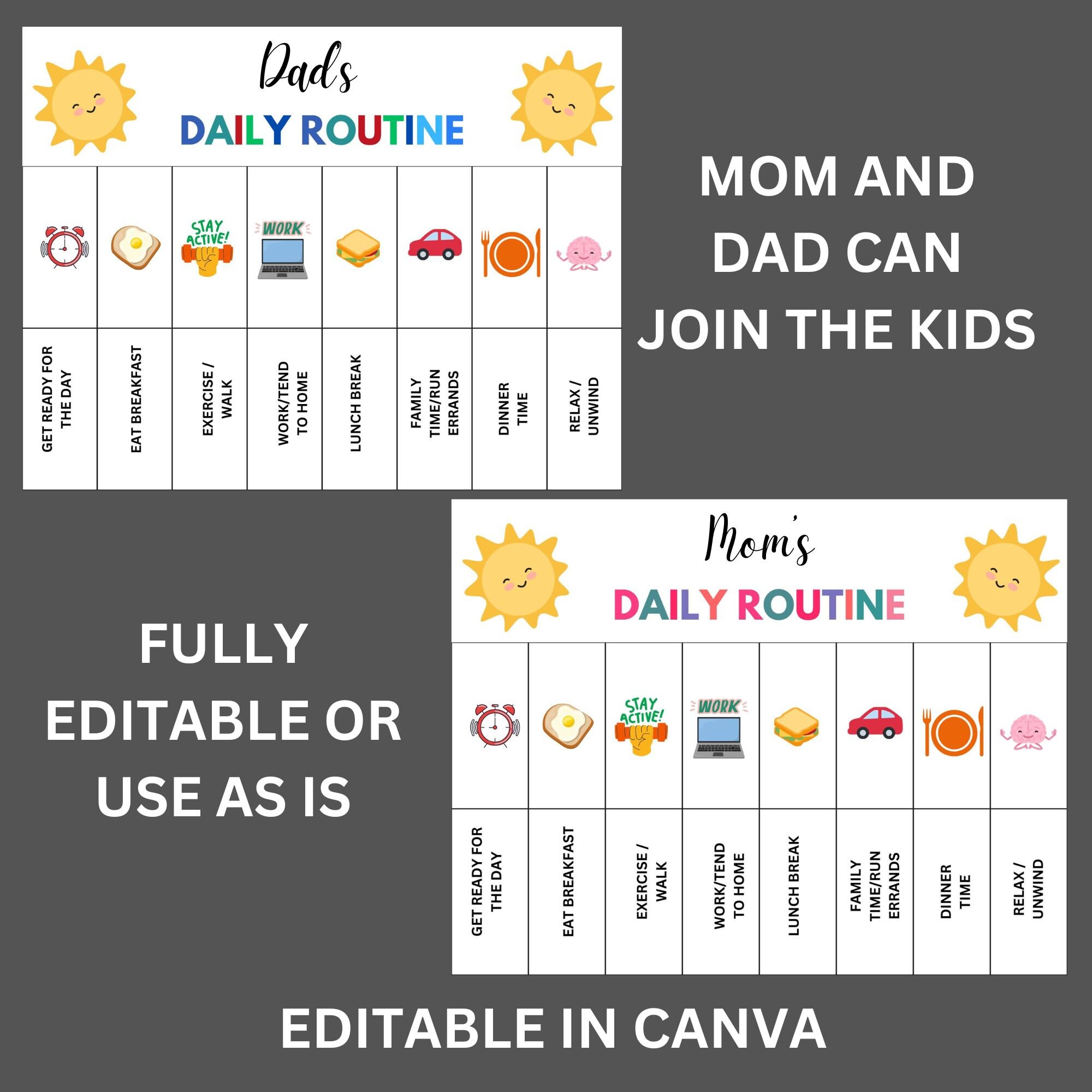Kids Routine Flip Chart, Morning Routine, Bedtime Routine, Kids Routine ...
