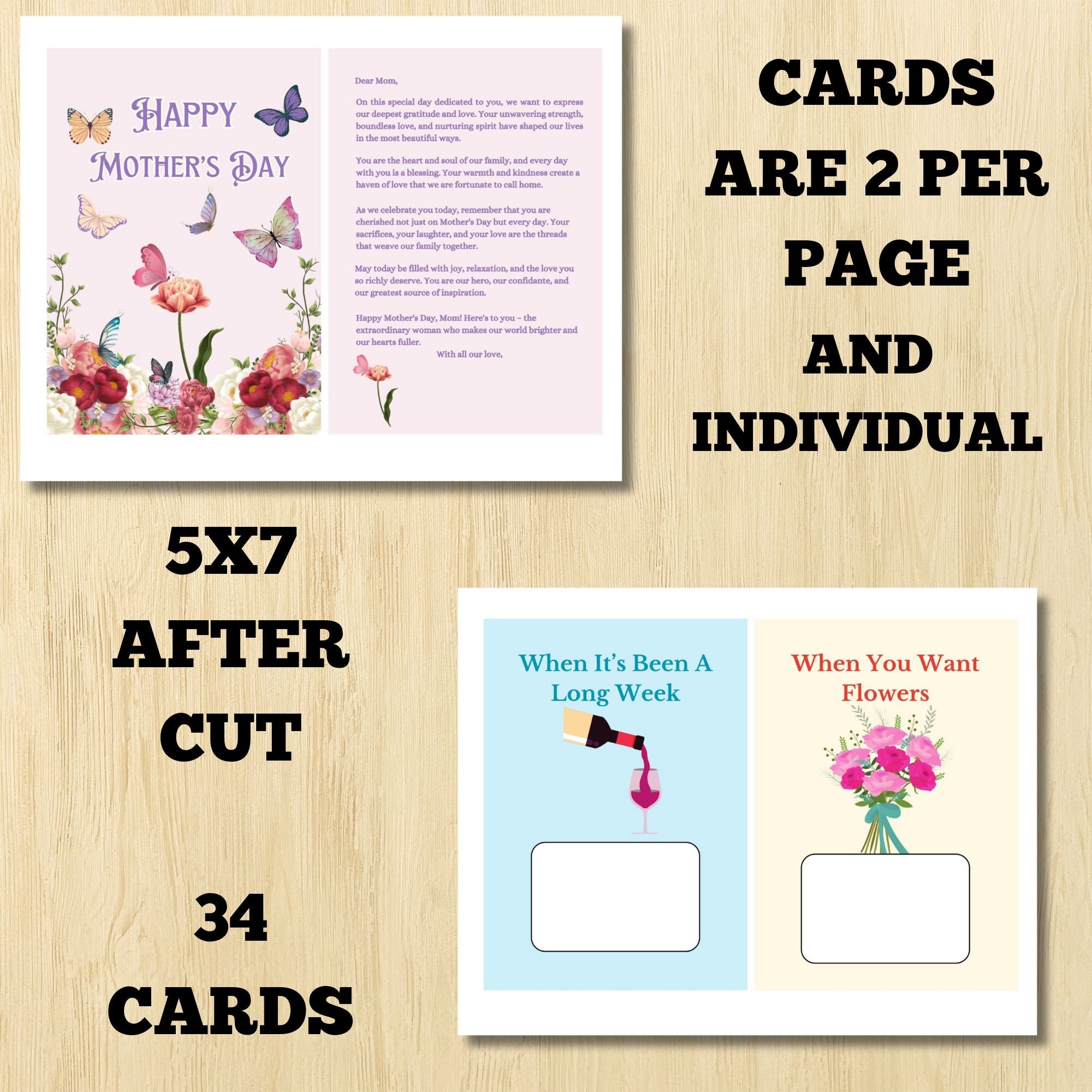 Mothers Day Gift Card Book , Mother’s Day Gift From Siblings, Printable ...