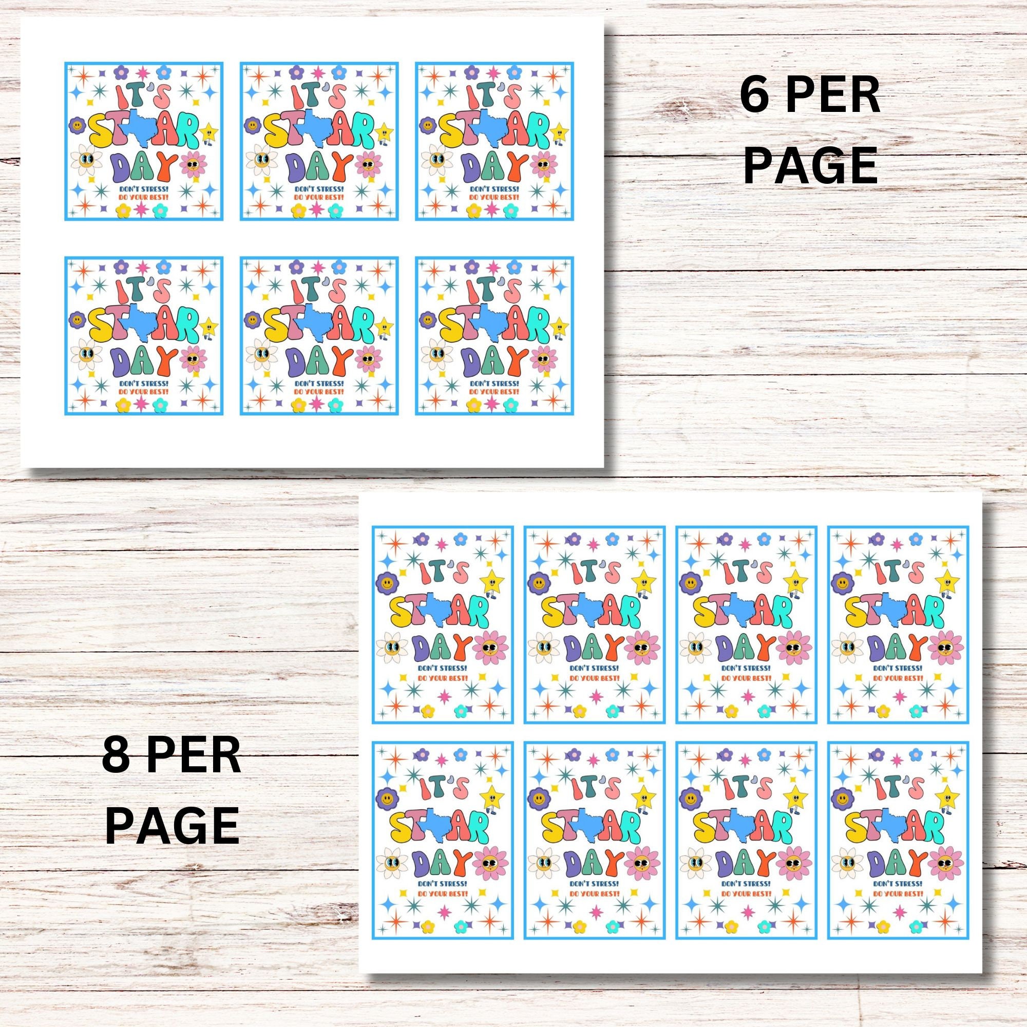 STAAR Testing Day Snack Tag Printable Classroom Treat Tag, Test ...