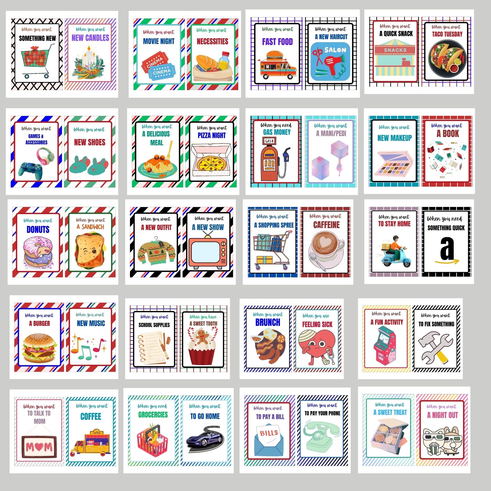 Christmas Gift Card Album Printable Christmas Gift for Kids, Christmas ...