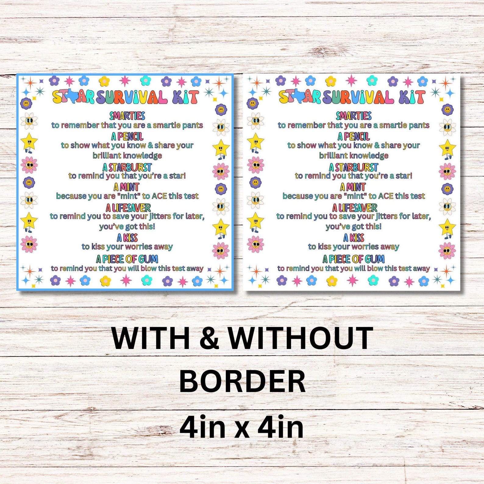 STAAR Testing Day Snack Tag Printable Classroom Treat Tag, Test ...