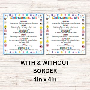 STAAR Testing Day Snack Tag Printable Classroom Treat Tag, Test ...