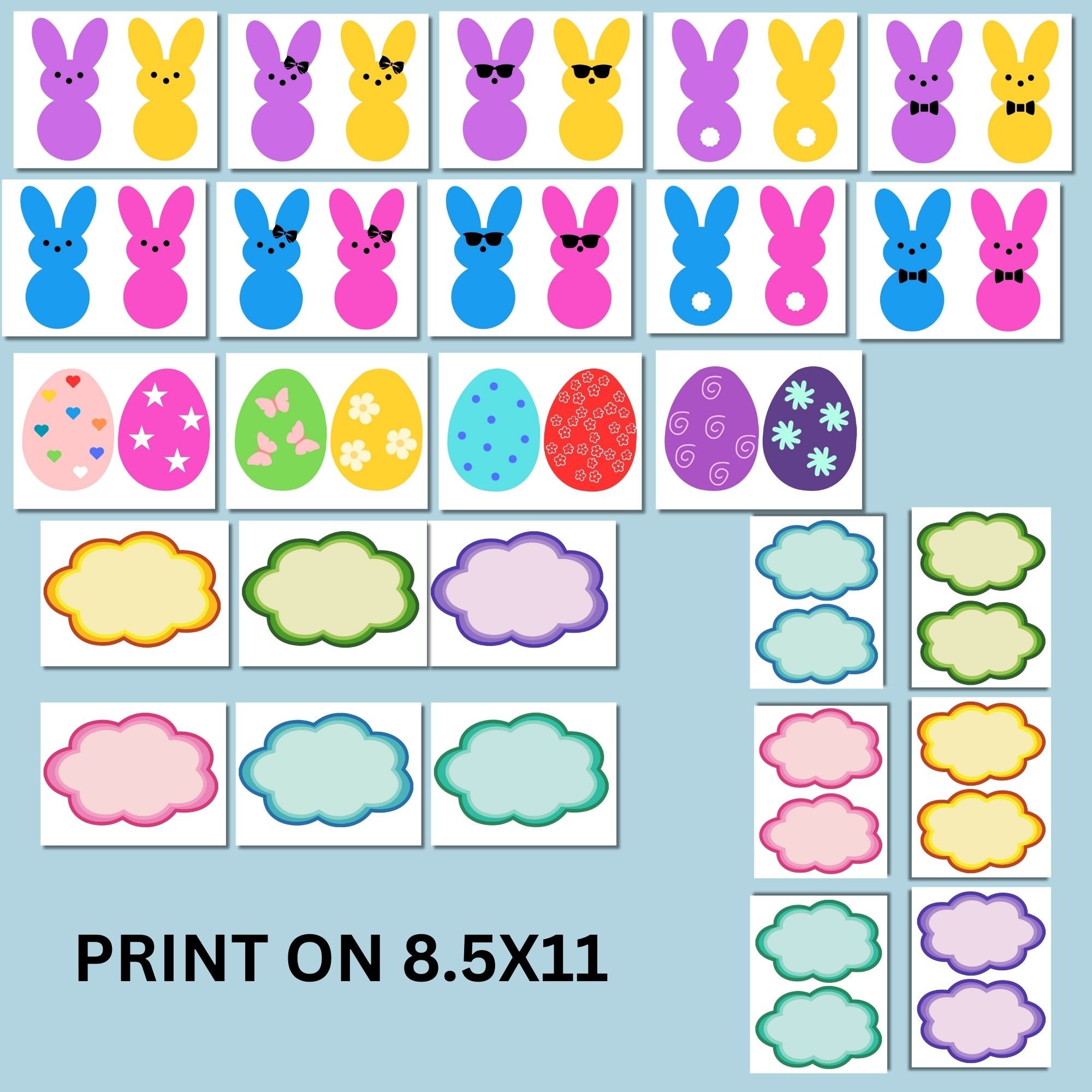 Peeps Spring Bulletin Board Kit Printable, Peeps Bulletin Board, April ...