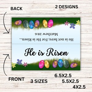 Jesus is Risen Easter Printable, He is Risen Treat Bag Topper, Jesus is ...