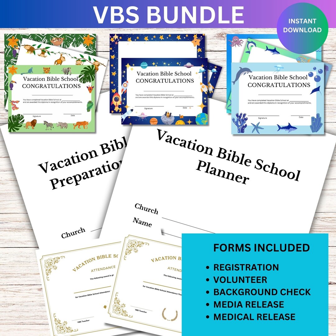 Buy VBS Planner Printable, VBS Church Event Organizer, VBS Bundle ...