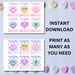 Printable Valentine's Day Cards, Classroom Valentine's Day Cards for ...